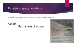 anti platelet aggregation drugs. pptx | PPT