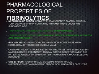 Antiplatelet, anticoagulation and fibrinolytic therapy | PPT