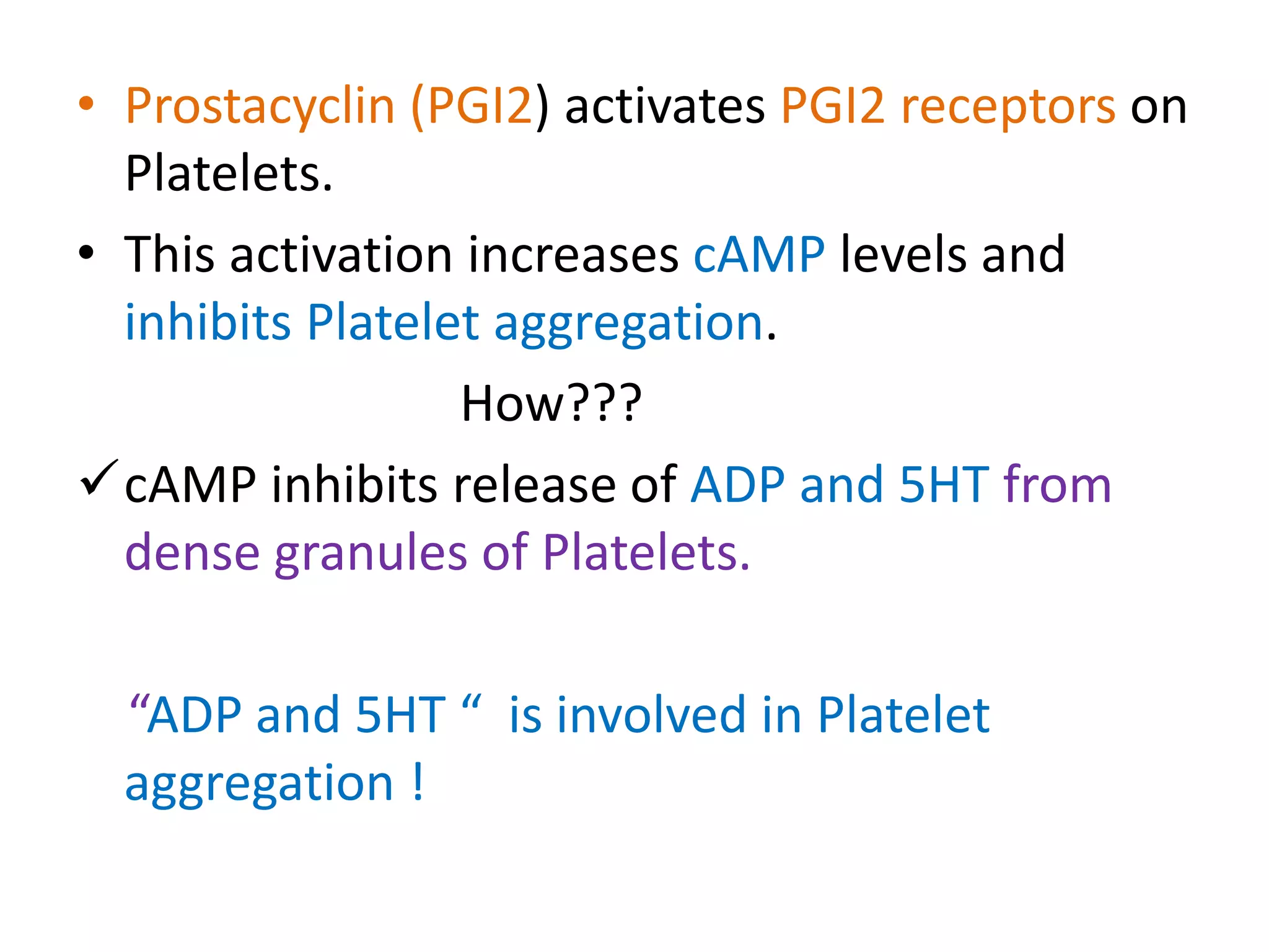 Pharmacology of Anti platelet drugs | PPTX