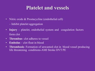 Pharmacology of Antiplatelet drugs | PPTX