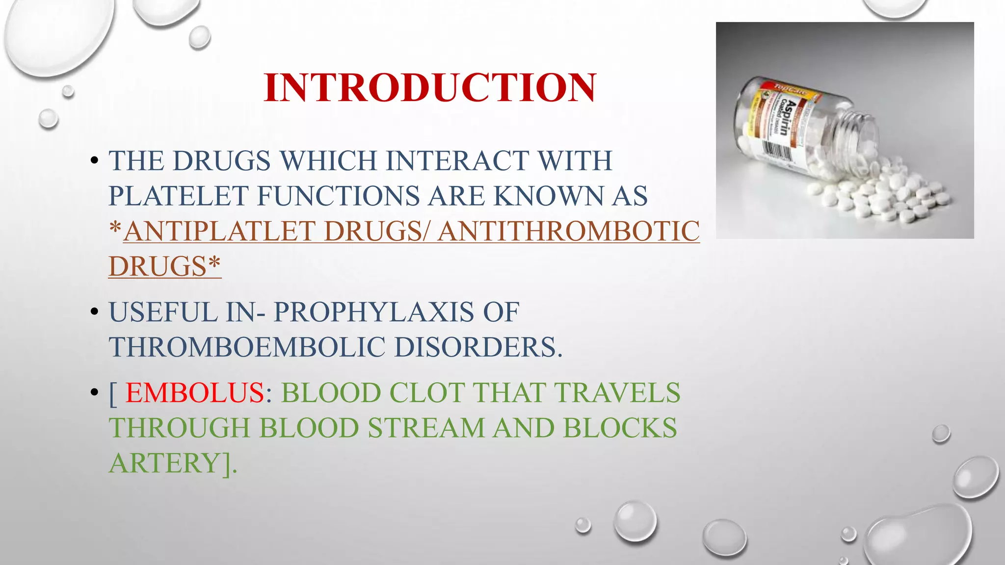 Antiplatelet drugs | PPTX
