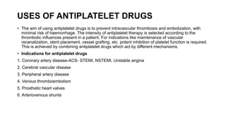 Antiplatelet drugs.pptx | Blood Disorders | Diseases and Conditions