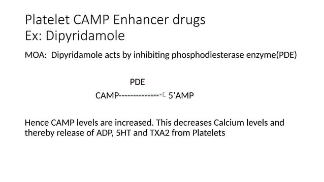 Antiplatelet drugs and their drug properties | PPT
