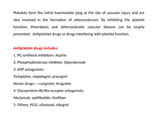 ANTIPLATELET DRUGS pharmacology cology.pptx