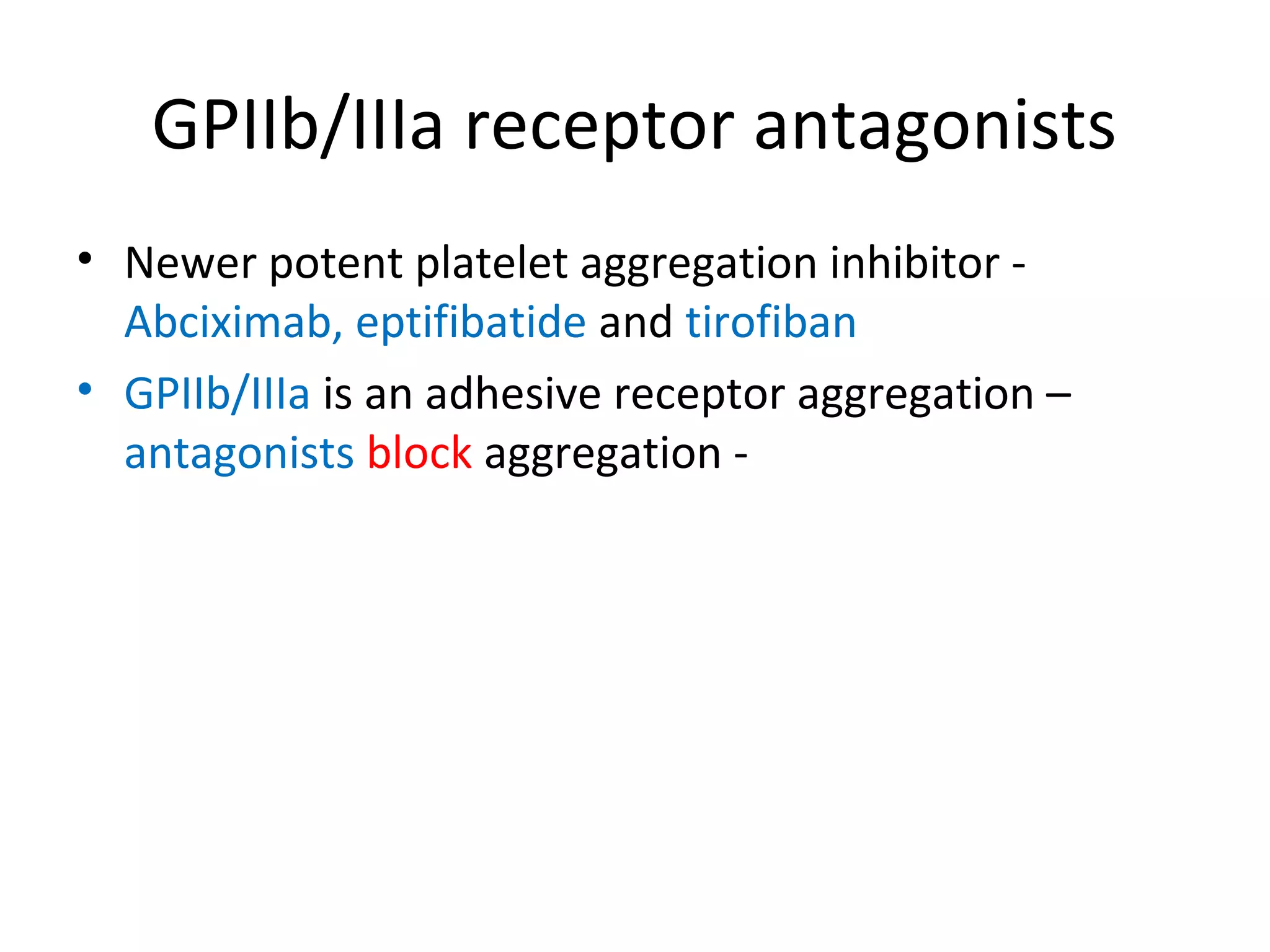 Antiplatelet drugs (antithrombotics) | PPT
