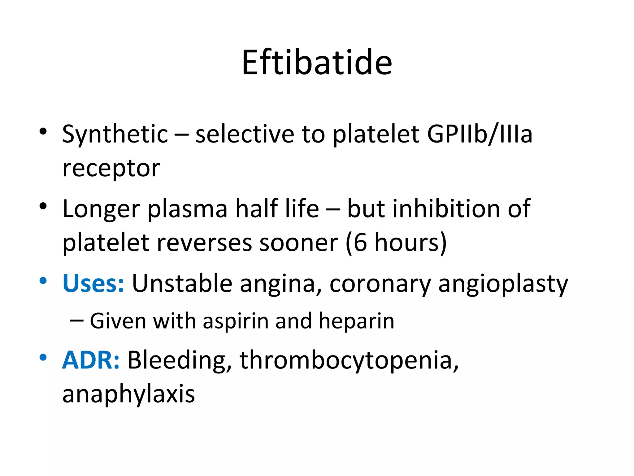 Antiplatelet drugs (antithrombotics) | PPT