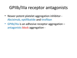 Antiplatelet drugs (antithrombotics) | PPT