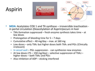 Antiplatelet drugs (antithrombotics) | PPT