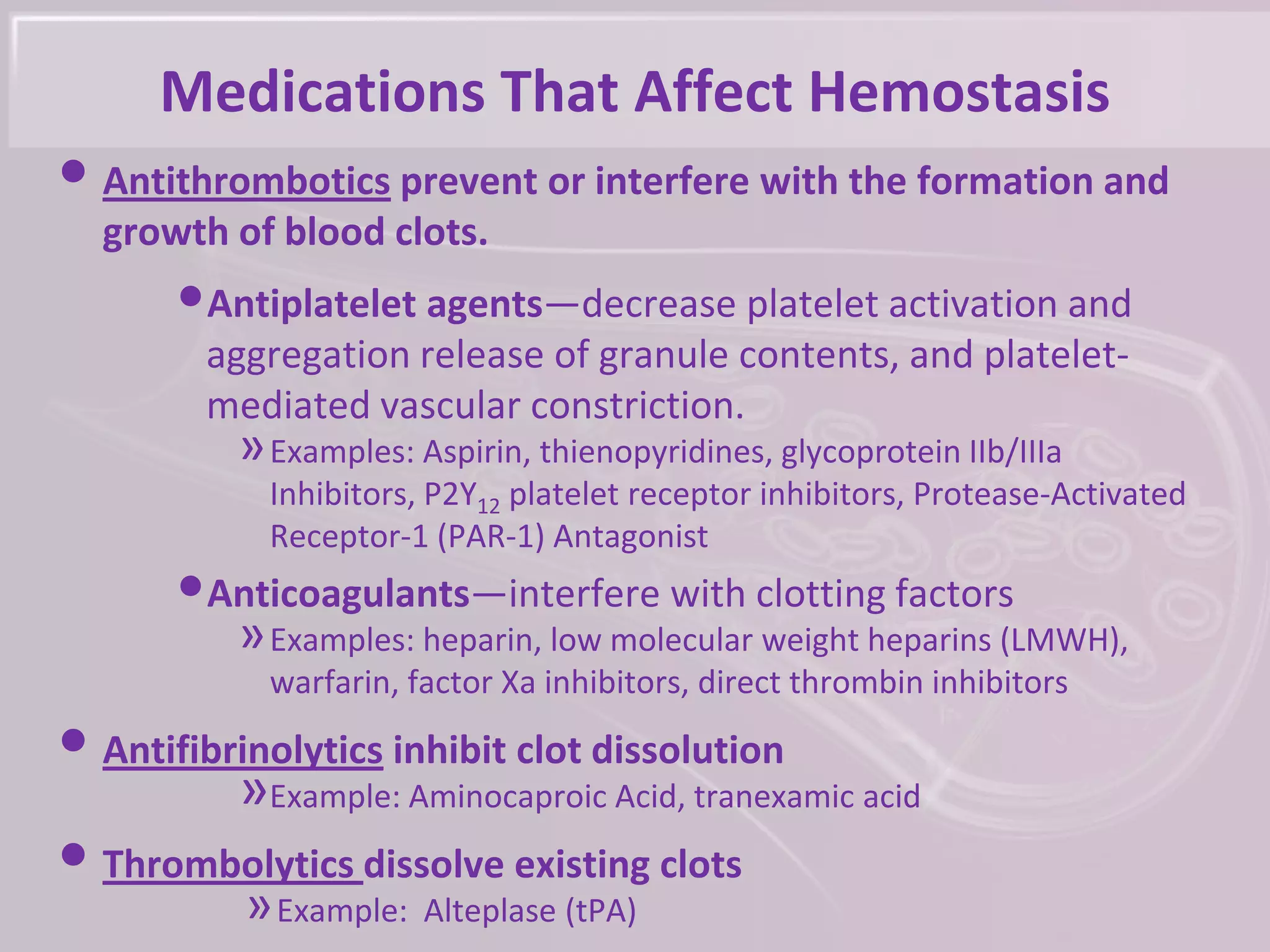 Antiplatelet Therapy: What’s New, Older Agents and How They Work | PDF