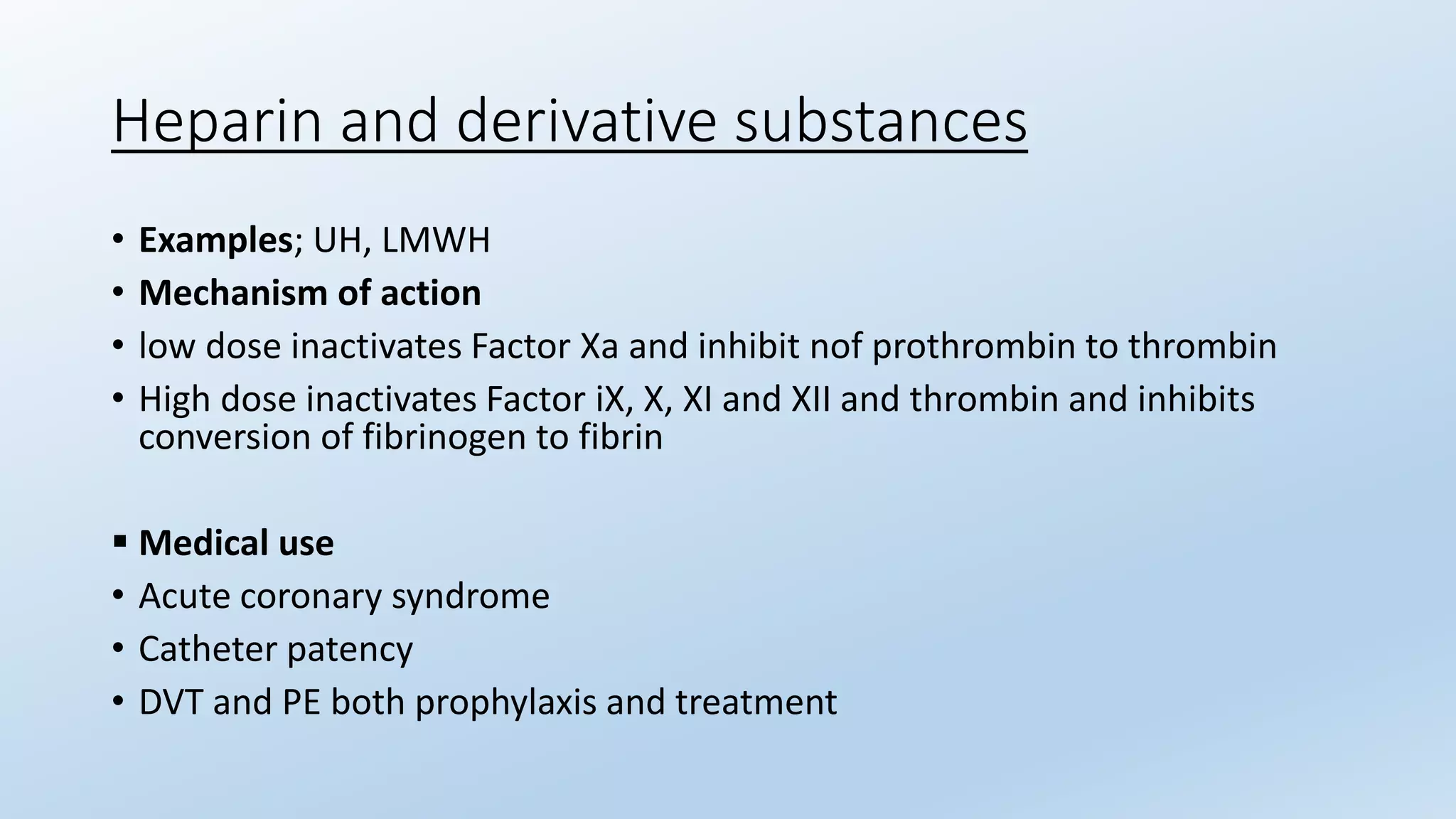 Antiplatelets and anticoagulants | PPTX