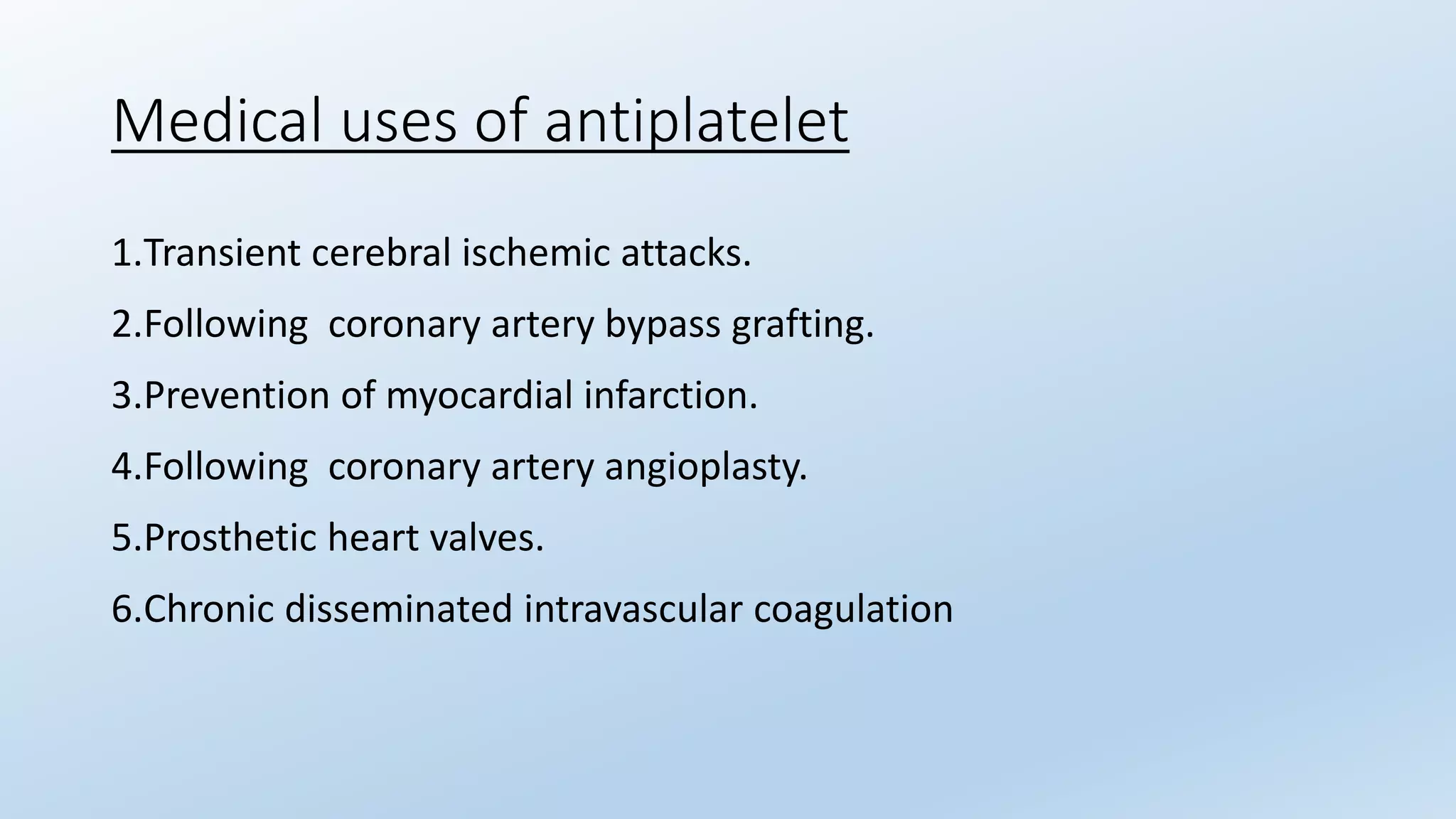 Antiplatelets and anticoagulants | PPTX