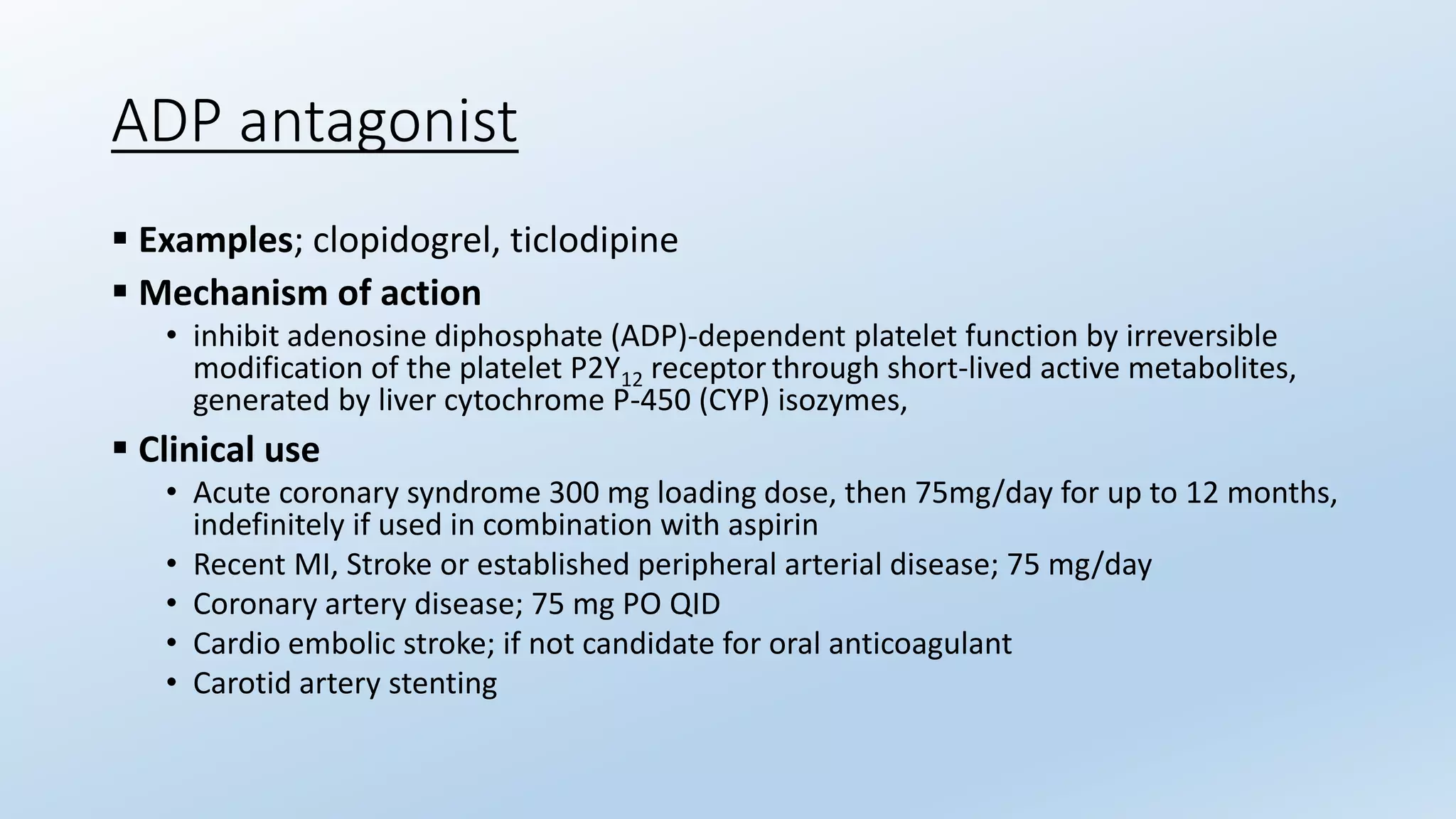 Antiplatelets and anticoagulants | PPTX