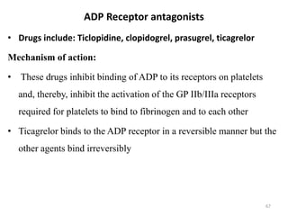 Antiplatelets thrombolytics and drugs for bleeding 2023.pptx