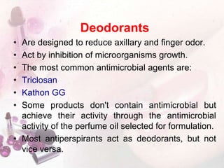 Antiprespirants and deodrants Lecture 6.ppt