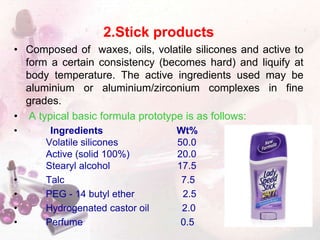 Antiprespirants and deodrants Lecture 6.ppt