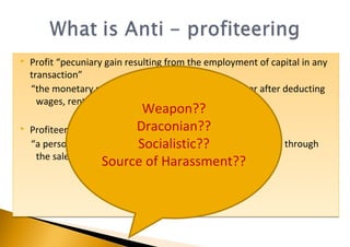 Anti profiteering | PPS