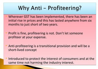 Anti profiteering | PPS