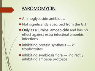 Anti Amoebic Drugs | PPTX