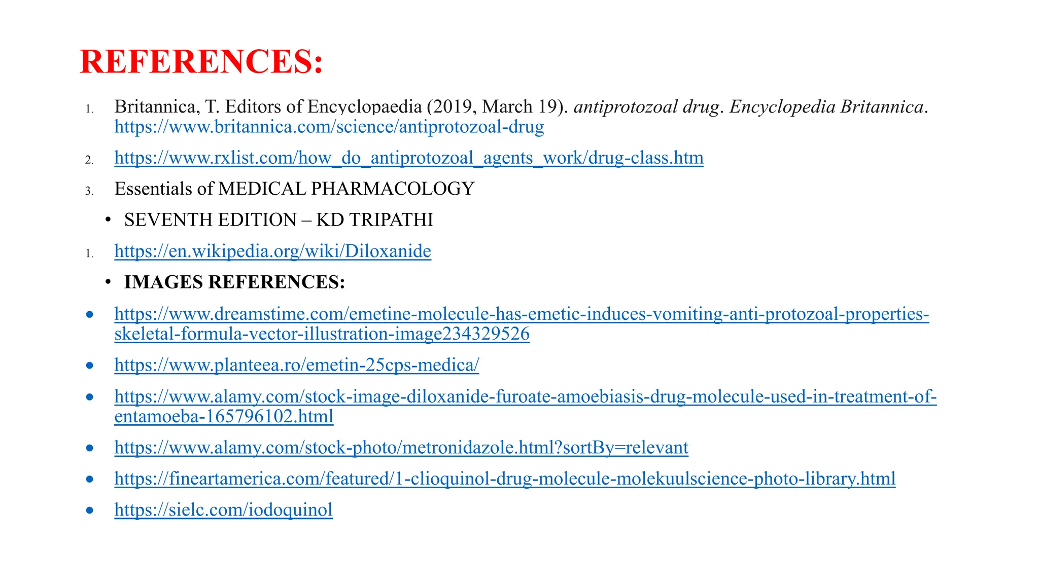 Drugs used in protozoal infections with antiprotozoal drugs | PPTX