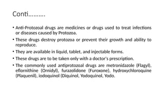Antiprotozoal drugs by nankhwala kimber.pptx