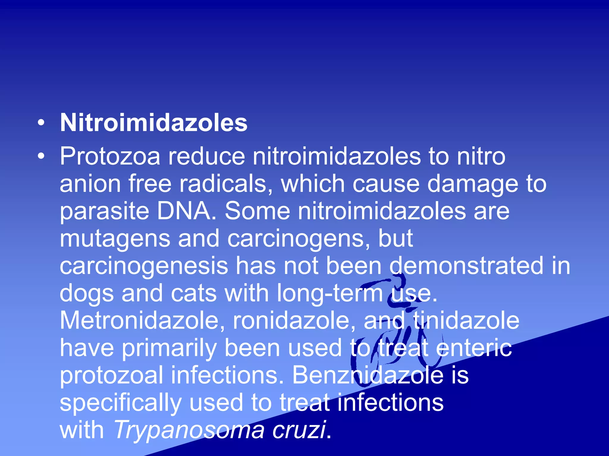 Antiprotozoal drugs classification,mechanism of action uses and adverse ...