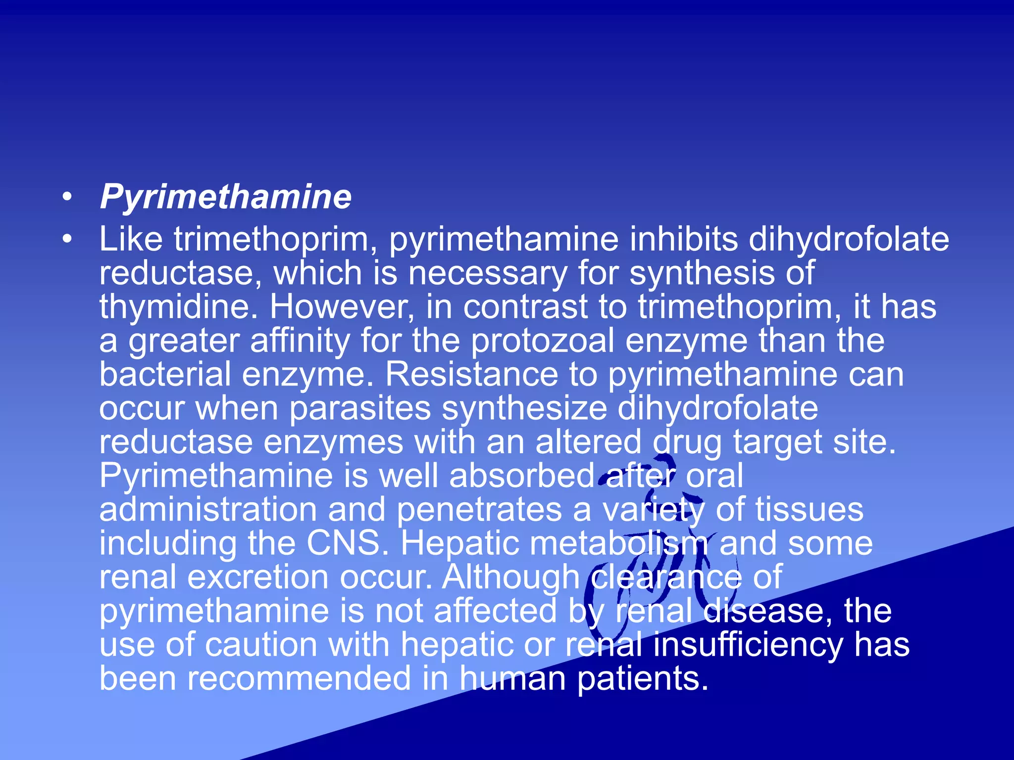 Antiprotozoal drugs classification,mechanism of action uses and adverse ...