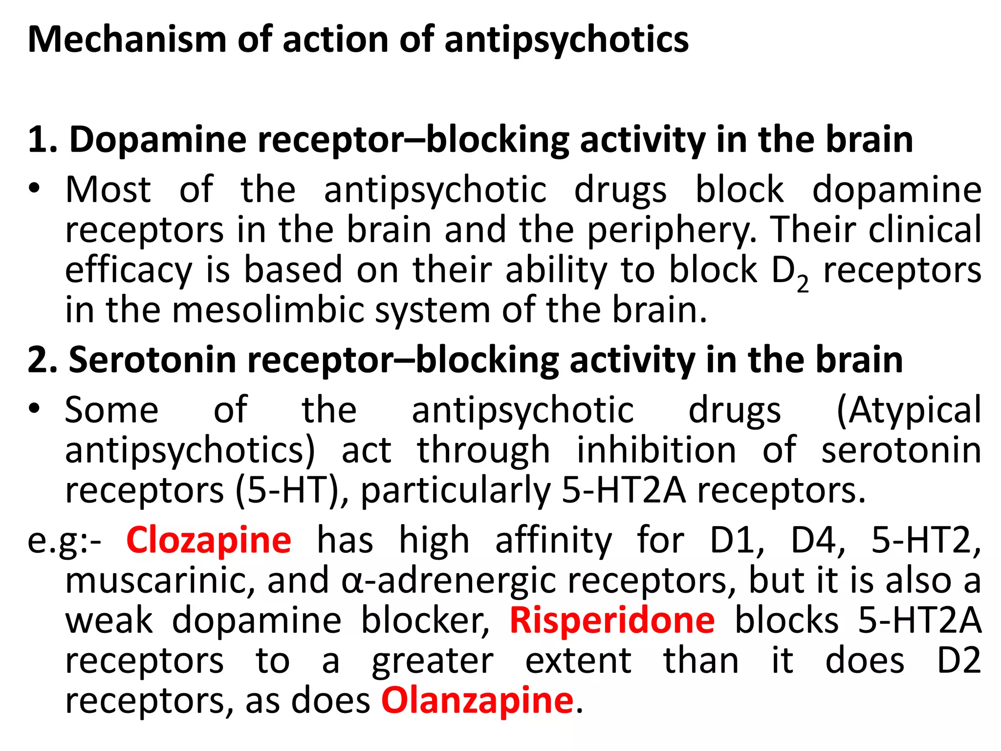 Antipsychotics, Antidepressants (dopamine) | PPTX
