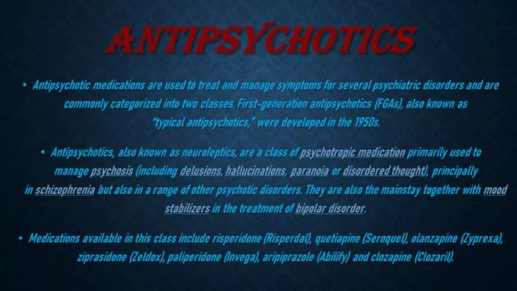 Antipsychotics drugs | PPTX