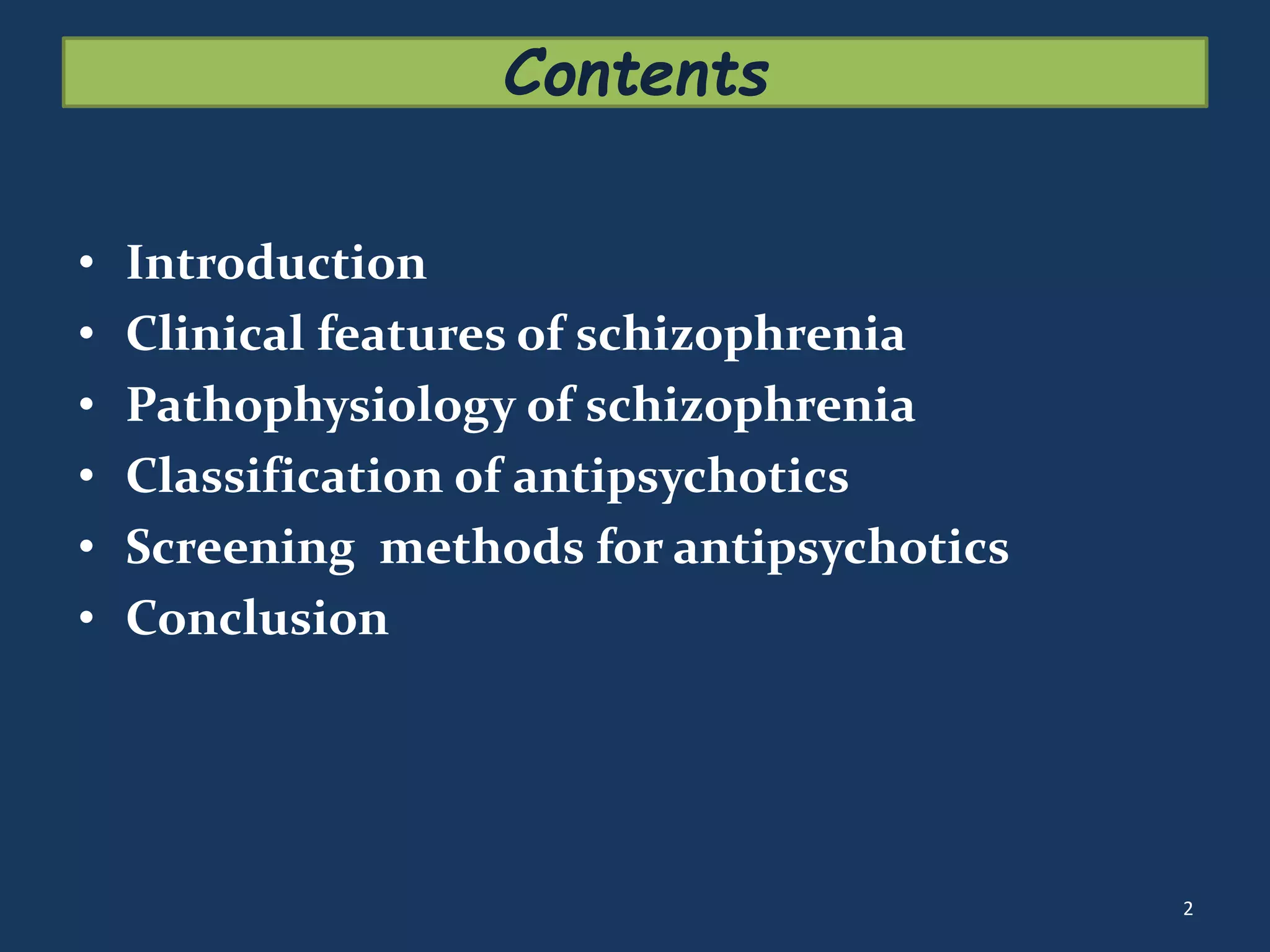 Antipsychotic screening- Dr Divya Krishnan | PPTX