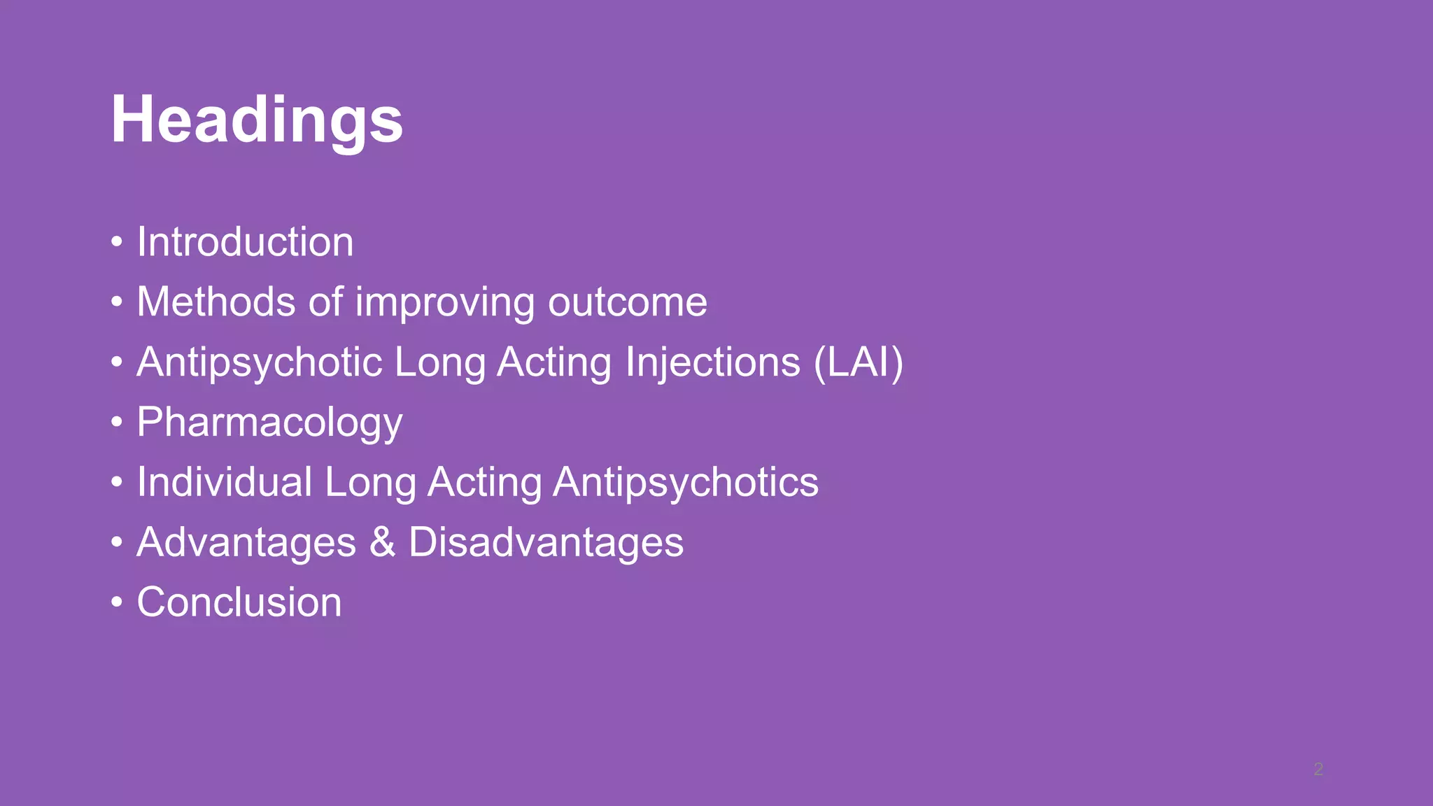 Antipsychotics long acting injections | PPTX