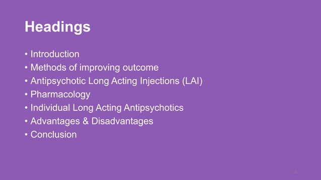 Antipsychotics long acting injections | PPTX | Physical Therapy | Wellness