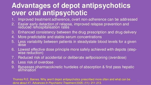 Antipsychotics long acting injections