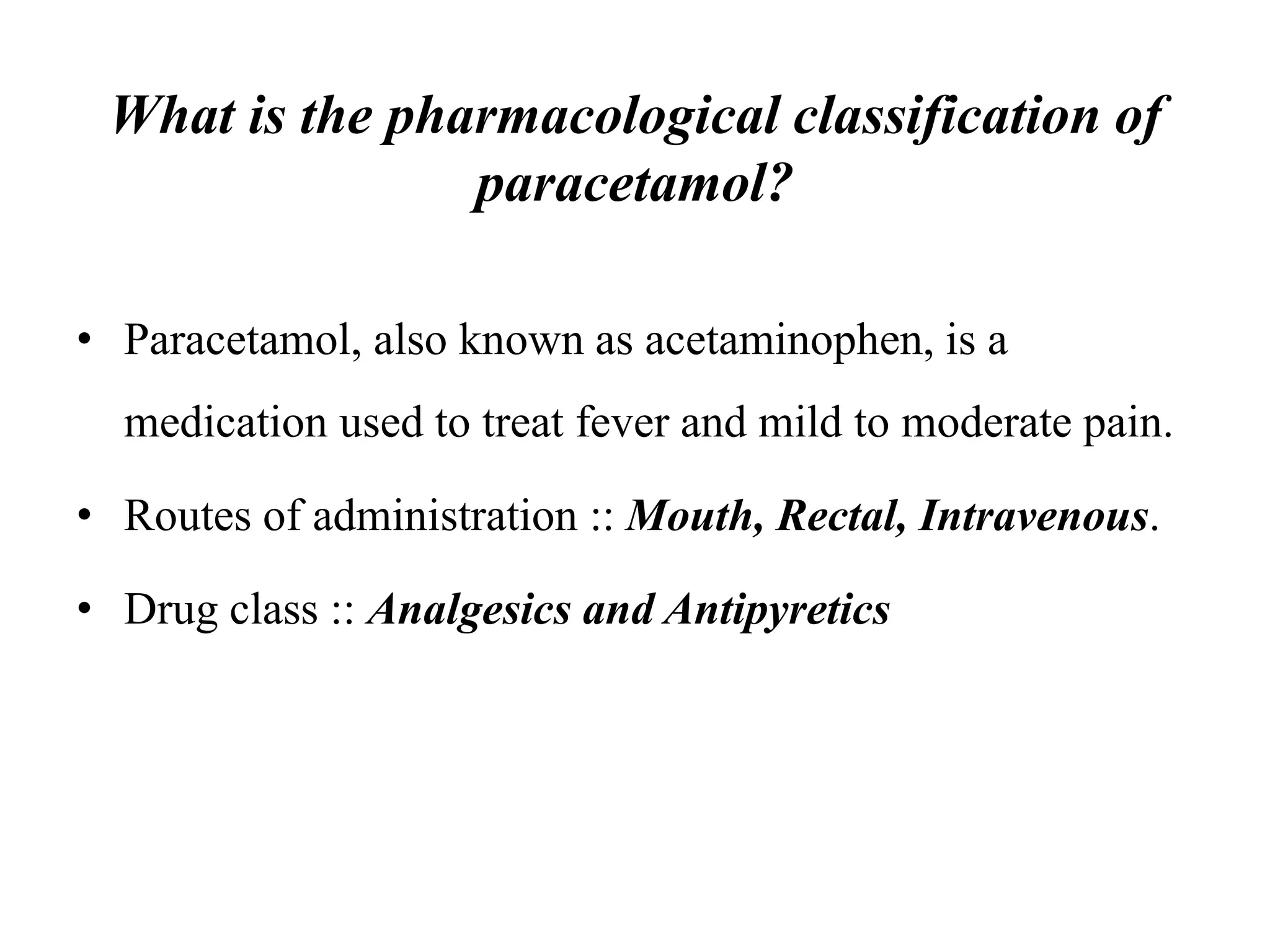 PARACETAMOL PHARMACOLOGY | PPTX