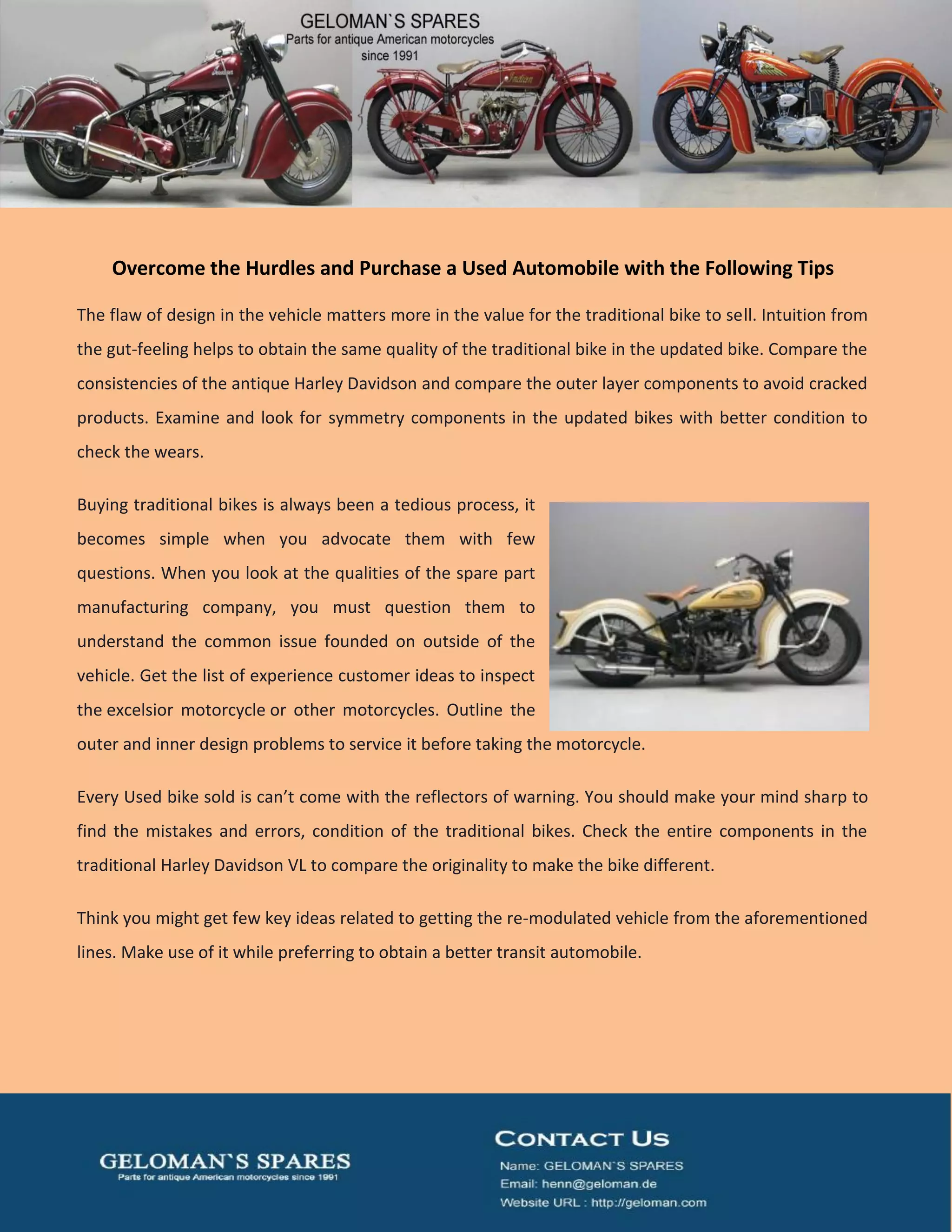 Antique harley davidson | PDF