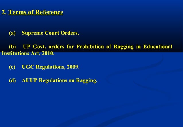 Anti ragging | PPT | Law