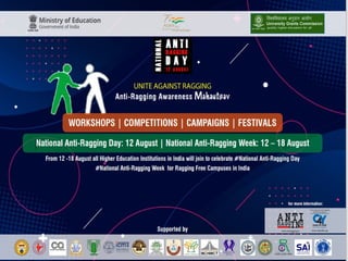 Anti Ragging Day Week Celebration -GLAU.pptx | Debated Sensitive Social ...