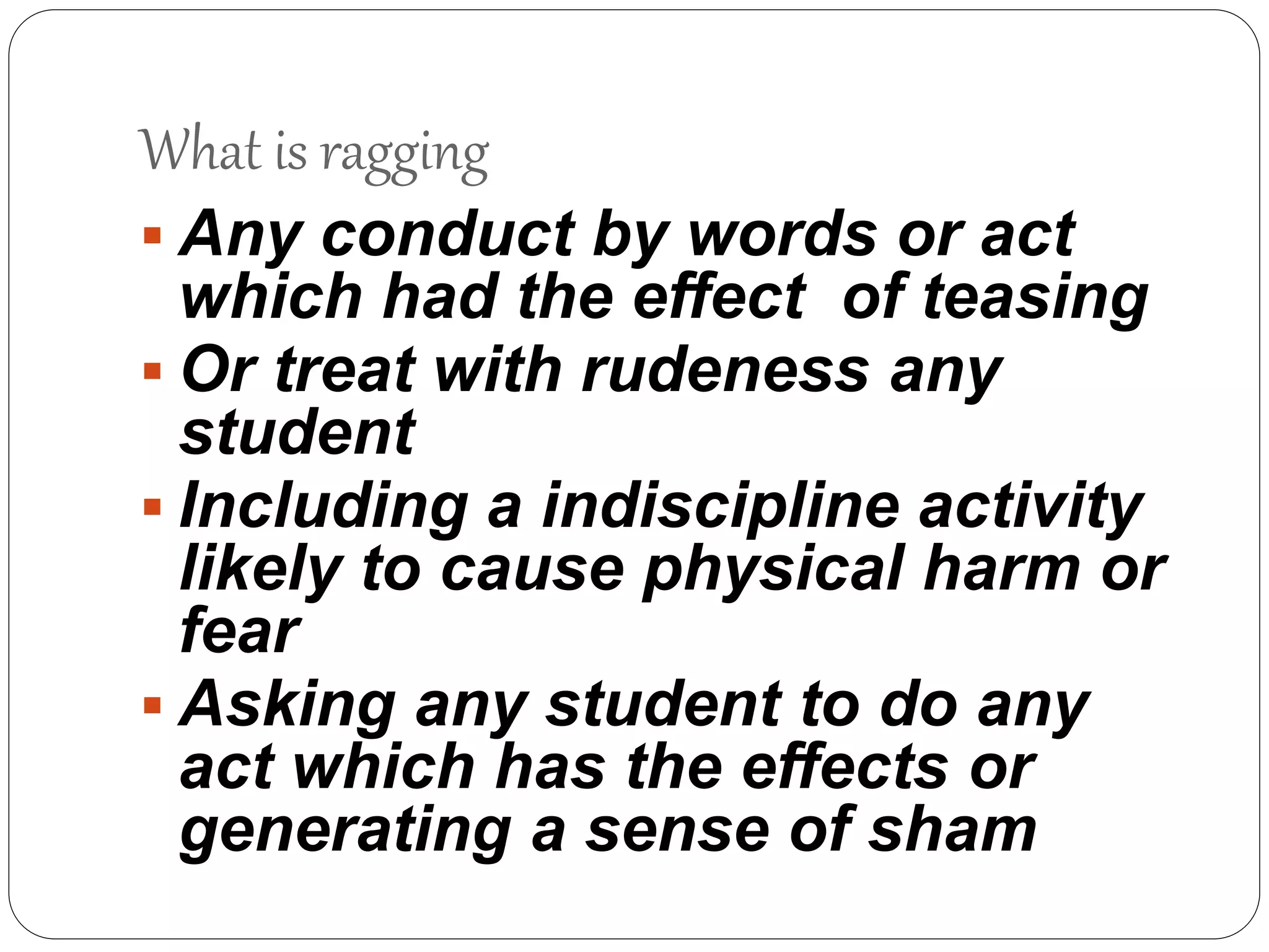 Anti ragging | PPTX