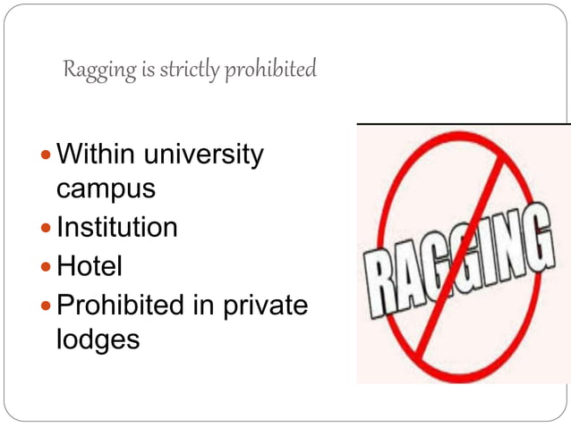 Anti ragging | PPTX | Law