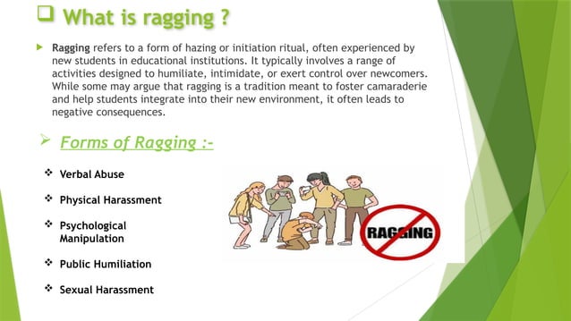 Anti Ragging ppt for making students informed.pptx