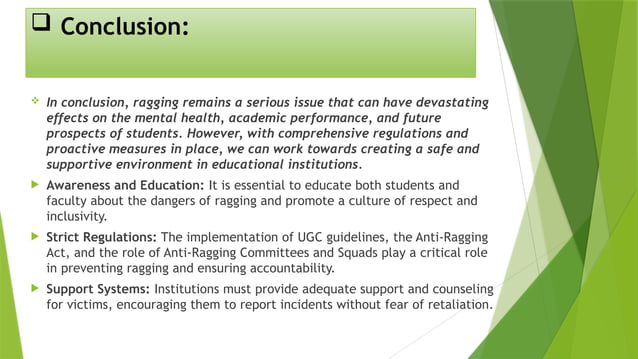 Anti Ragging ppt for making students informed.pptx