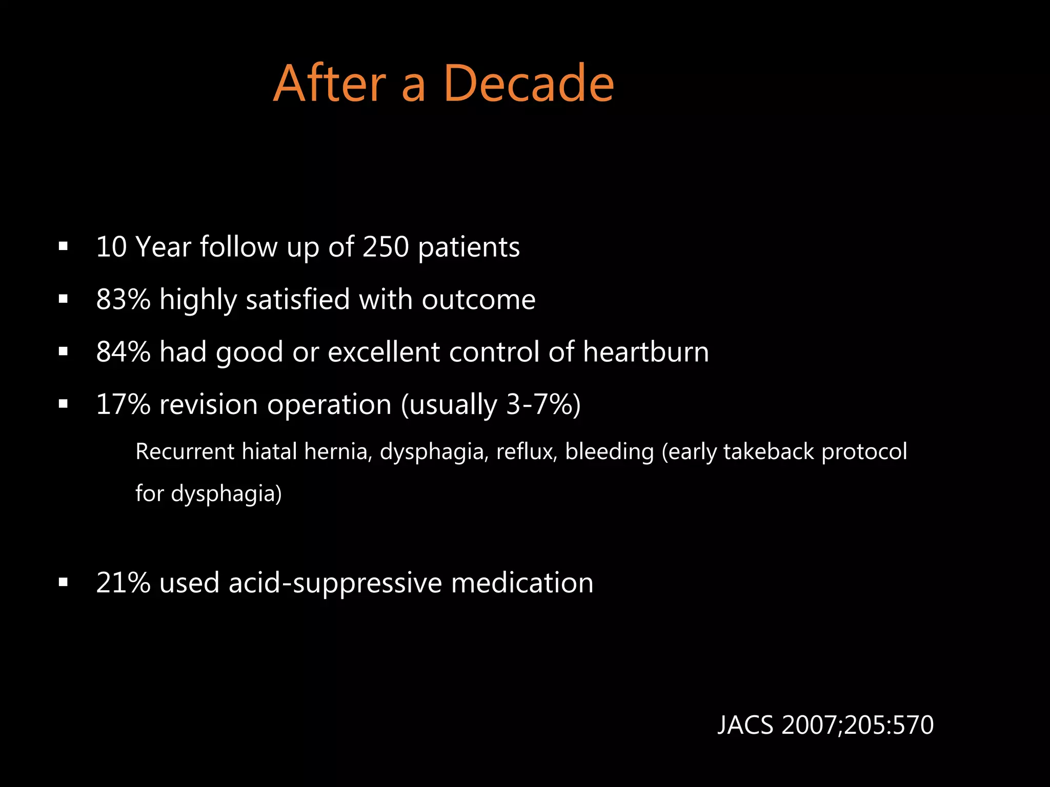 Gastroesophageal Reflux Disease and Antireflux Surgery | PPTX