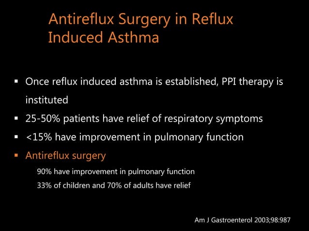 Gastroesophageal Reflux Disease and Antireflux Surgery | PPTX