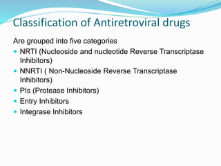 Antiretroviral therapy | PPTX