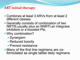 Antiretroviral therapy | PPTX