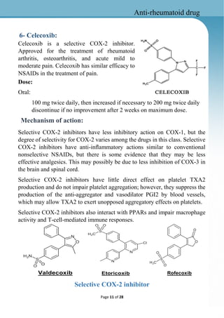 Anti rheumatic drug ( NSAIDs and DMARDs ) | PDF