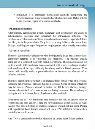 Anti rheumatic drug ( NSAIDs and DMARDs ) | PDF