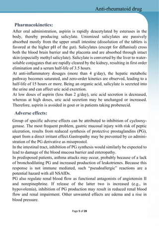 Anti rheumatic drug ( NSAIDs and DMARDs ) | PDF