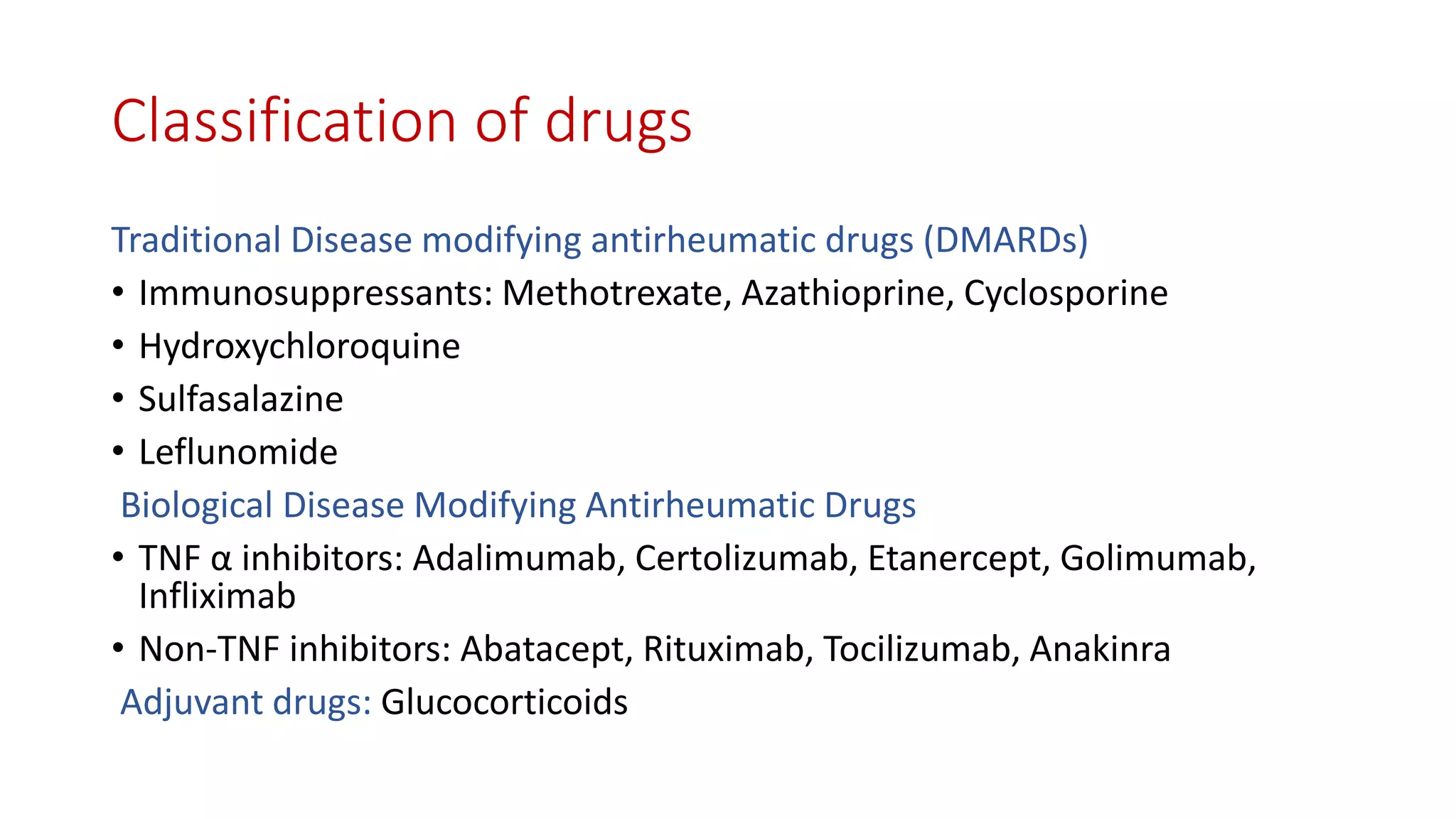 Antirheumatic drugs | PPTX