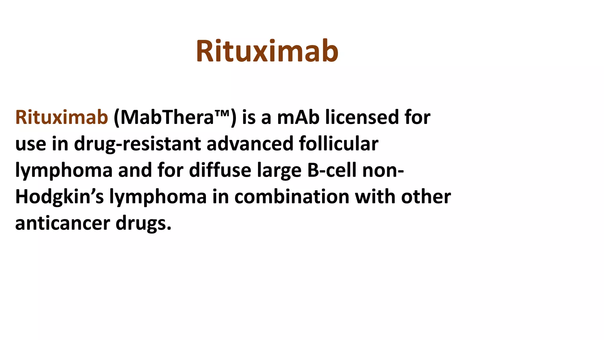 Anticancer ( rituximab ), monoclonal antibody | PPTX