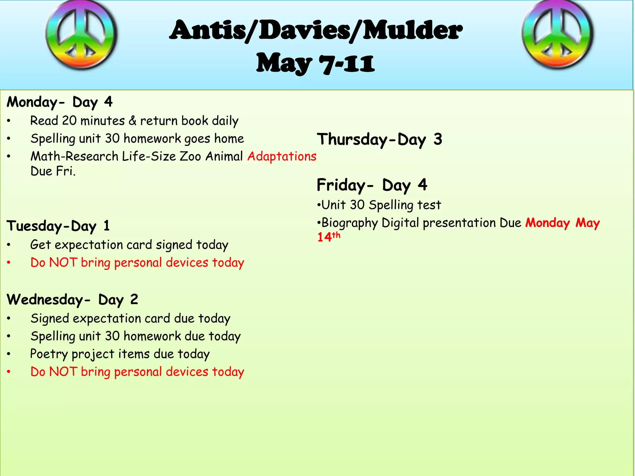 Homework Powerpoint | PPTX